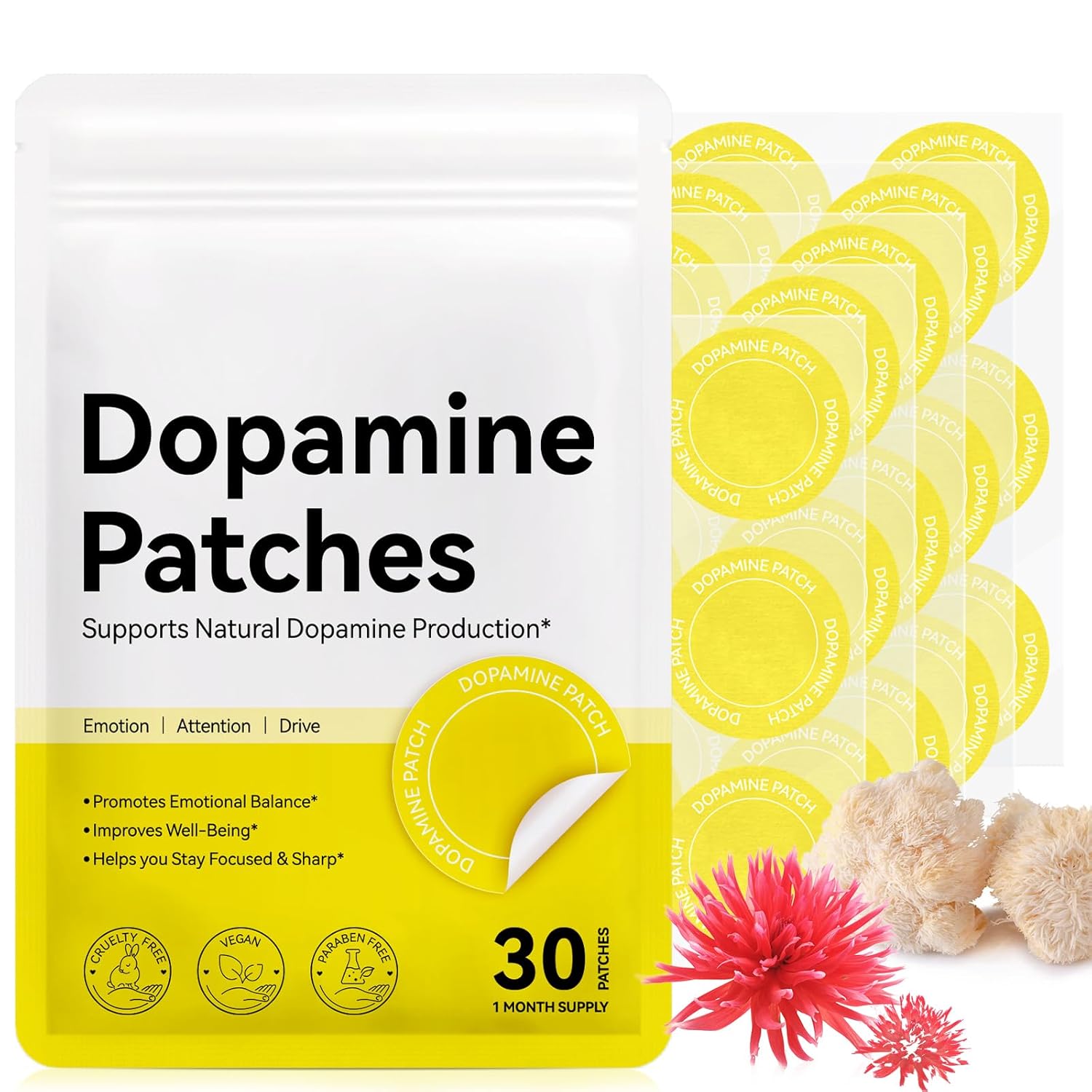 Amazon.com : Dopamine Patch, Mood Boost & Positivity Support, Natural ...