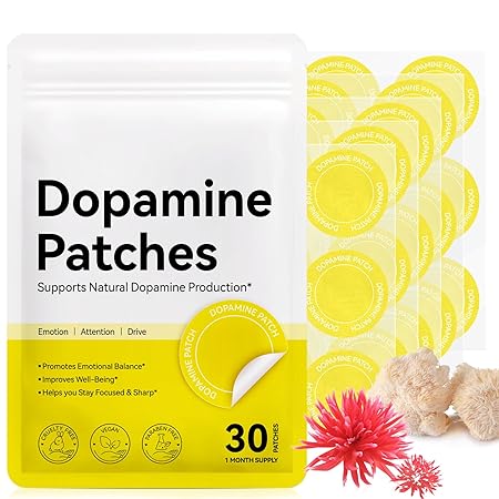 Amazon.com : Dopamine Patch, Mood Boost & Positivity Support, Natural Mood Support Patch, 30-Day ...