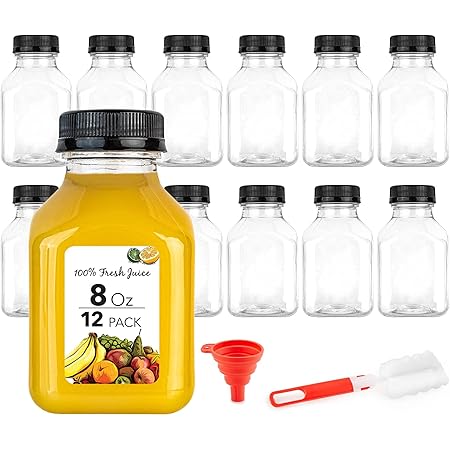 Amazon.com: 12 oz Juice Bottles with Caps for Juicing (12 pack ...
