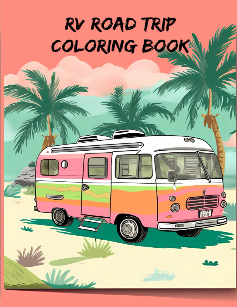 RV Road Trip Coloring Book: Camper Travel Fun RVs Coloring Activity ...