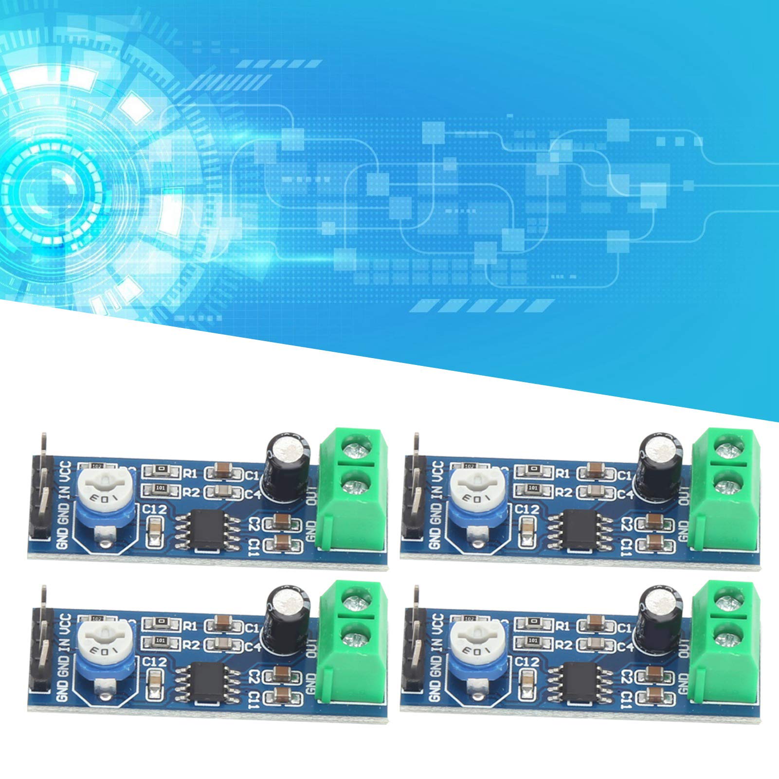 Buy Audio Amplifier Circuit, Audio Amplifier Module 200 Times Gain ...