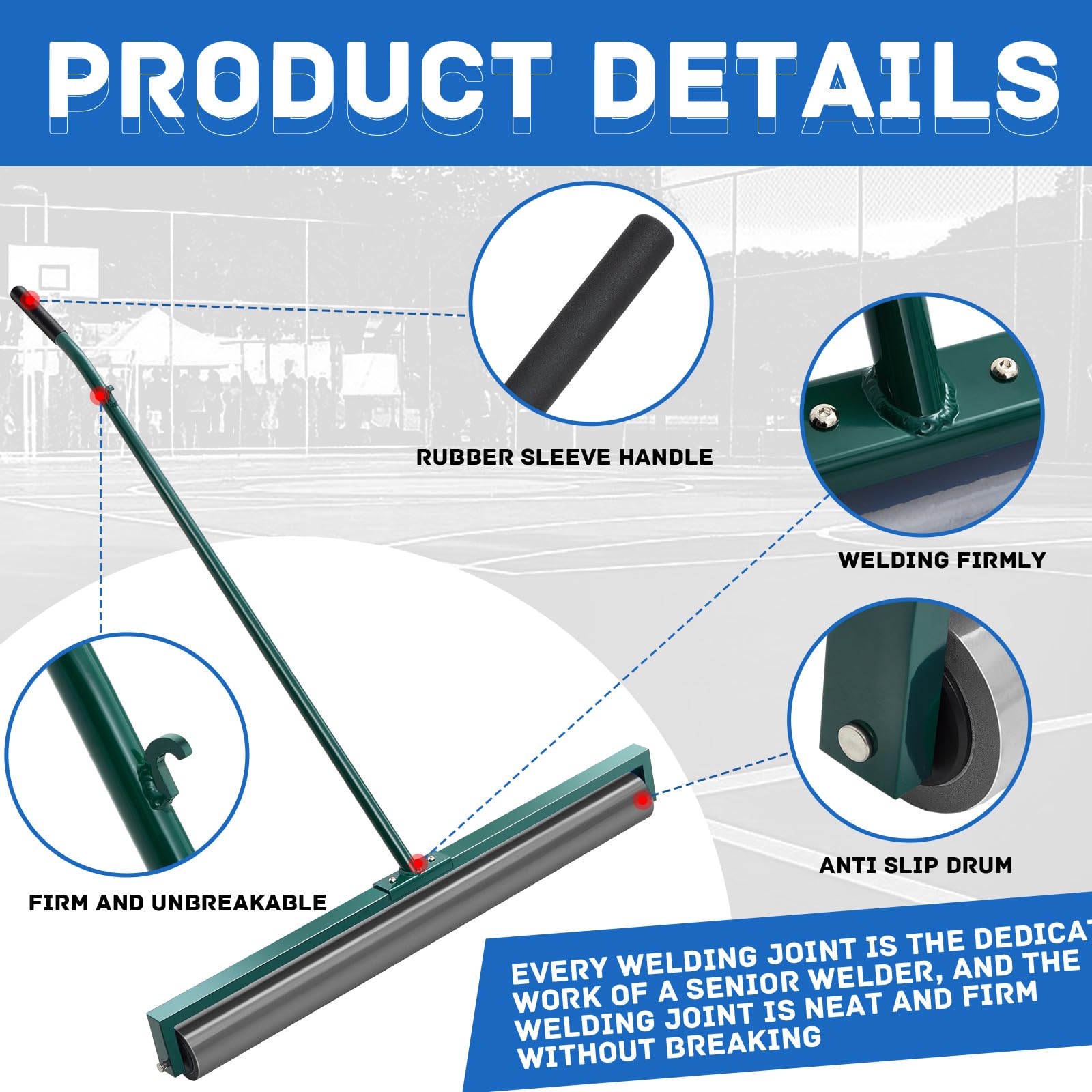 Snapklik.com : Suclain Tennis Court Squeegee 36 Inch PVA Foam Tennis ...