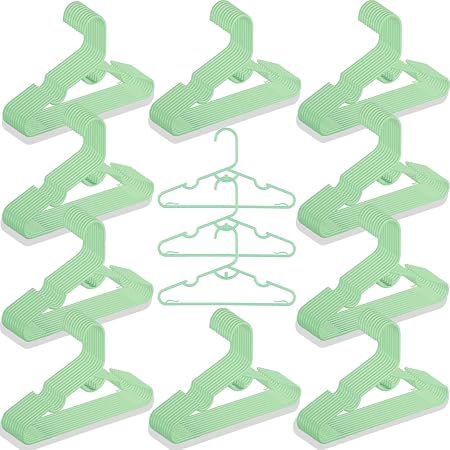 Amazon.com: 100 Packs Baby Hangers for Closet Plastic Baby Clothes ...