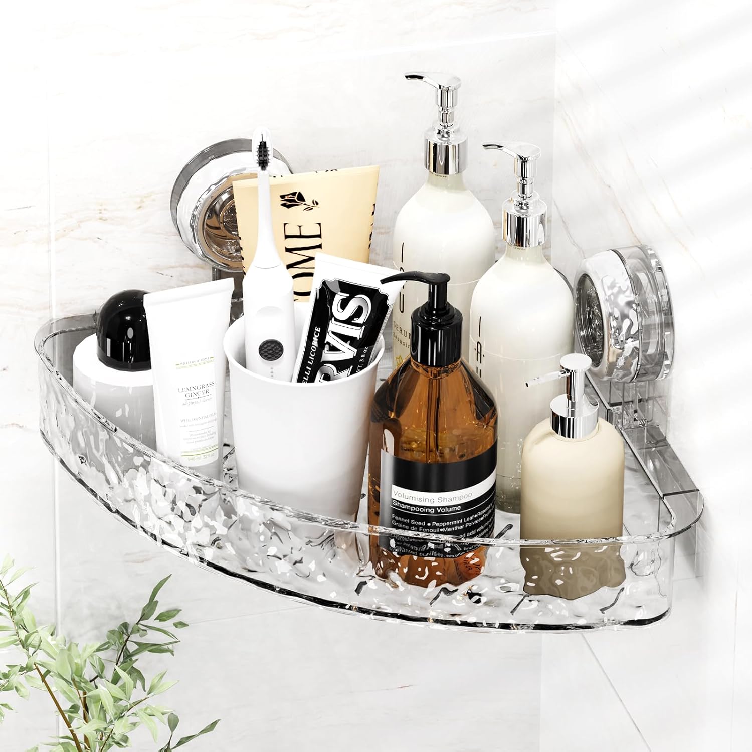 Amazon.com: KATIKADDY Corner Shower Caddy Suction Cup Drill-Free Corner ...