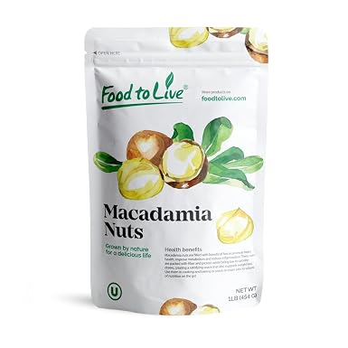 Amazon.com : Food to Live Whole Macadamia Nuts, 1 Pound – Non-GMO ...