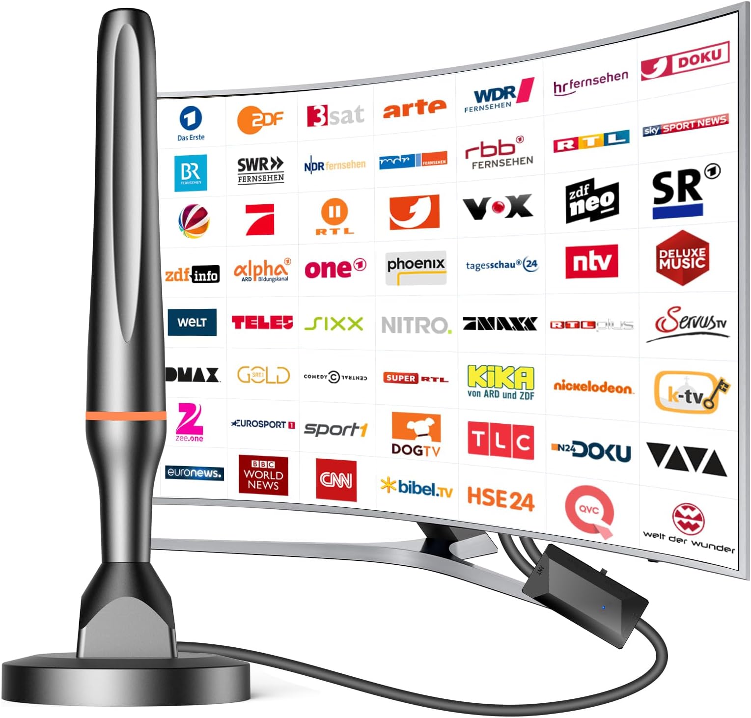 Rewave TV-Antenne – Freeview Digitale TV-Antenna für den Innenbereich ...