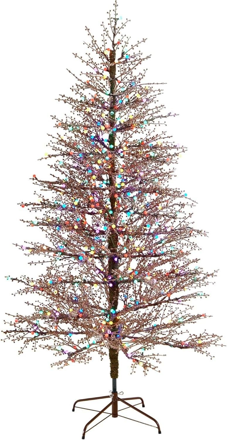 Amazon.com: HomeStock Winterberry Glow Christmas Tree with Bendable ...