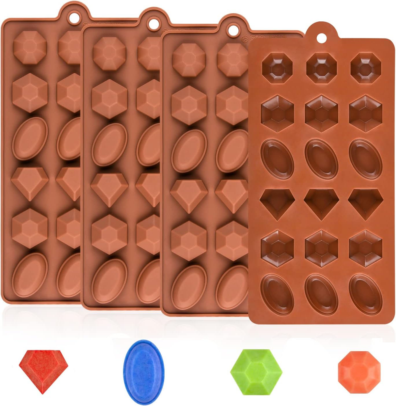 Amazon.com: La chat 4 Packs Silicone Molds for Chocolate, Food Grade no ...