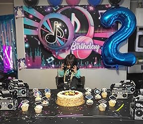 Amazon.com: DJ Party Supplies DJ Birthday Party Decorations Includes ...