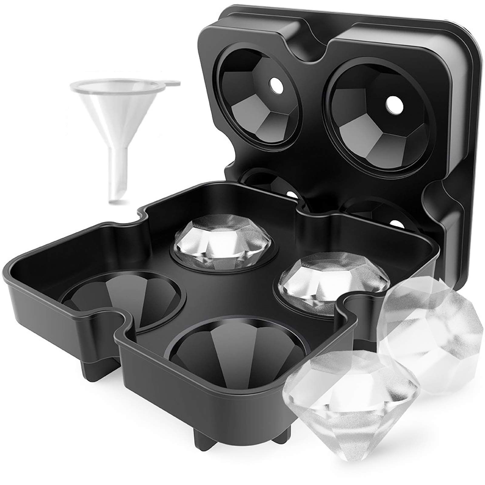 Snapklik.com : Diamond Ice Cube Molds - Large Diamonds Shaped Clear Ice ...