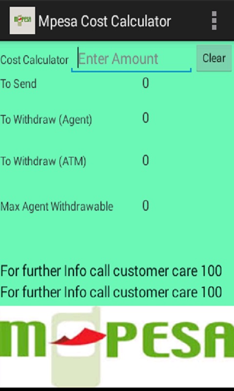 Mpesa Cost Calculator - App on Amazon Appstore