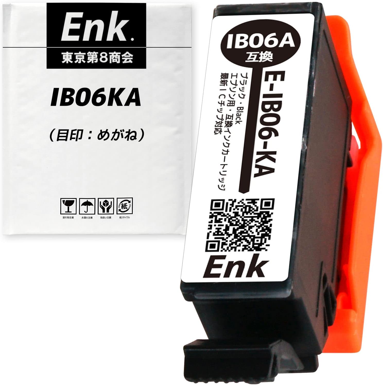 Amazon.co.jp: 【Enk】製 IB06KA エプソン用 互換インク 互換インクカートリッジ 目印： メガネ 残量表示あり 最新ICチップ搭載 国内梱包検品済み QRコード読み取り型 ...