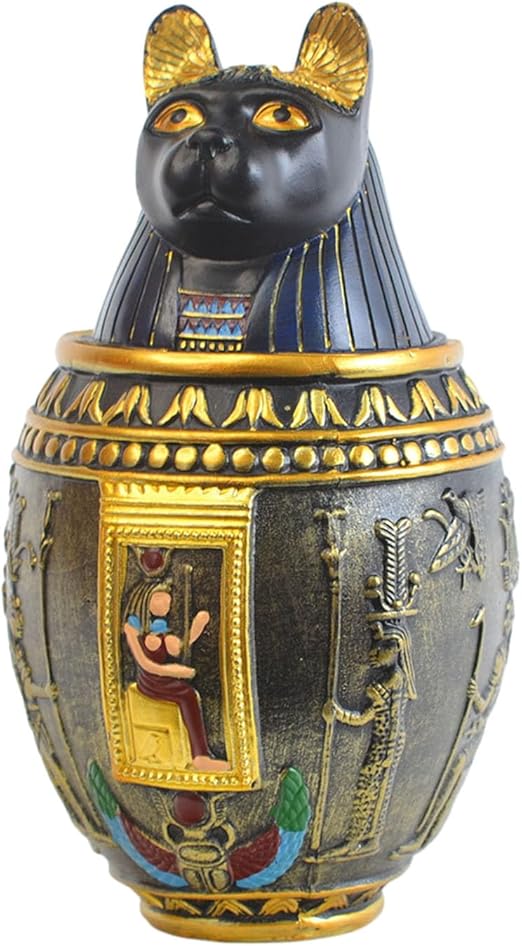 Amazon.com: NUNETH Egyptian Statue Ornaments, Canopic Jar, Pet Urn for ...