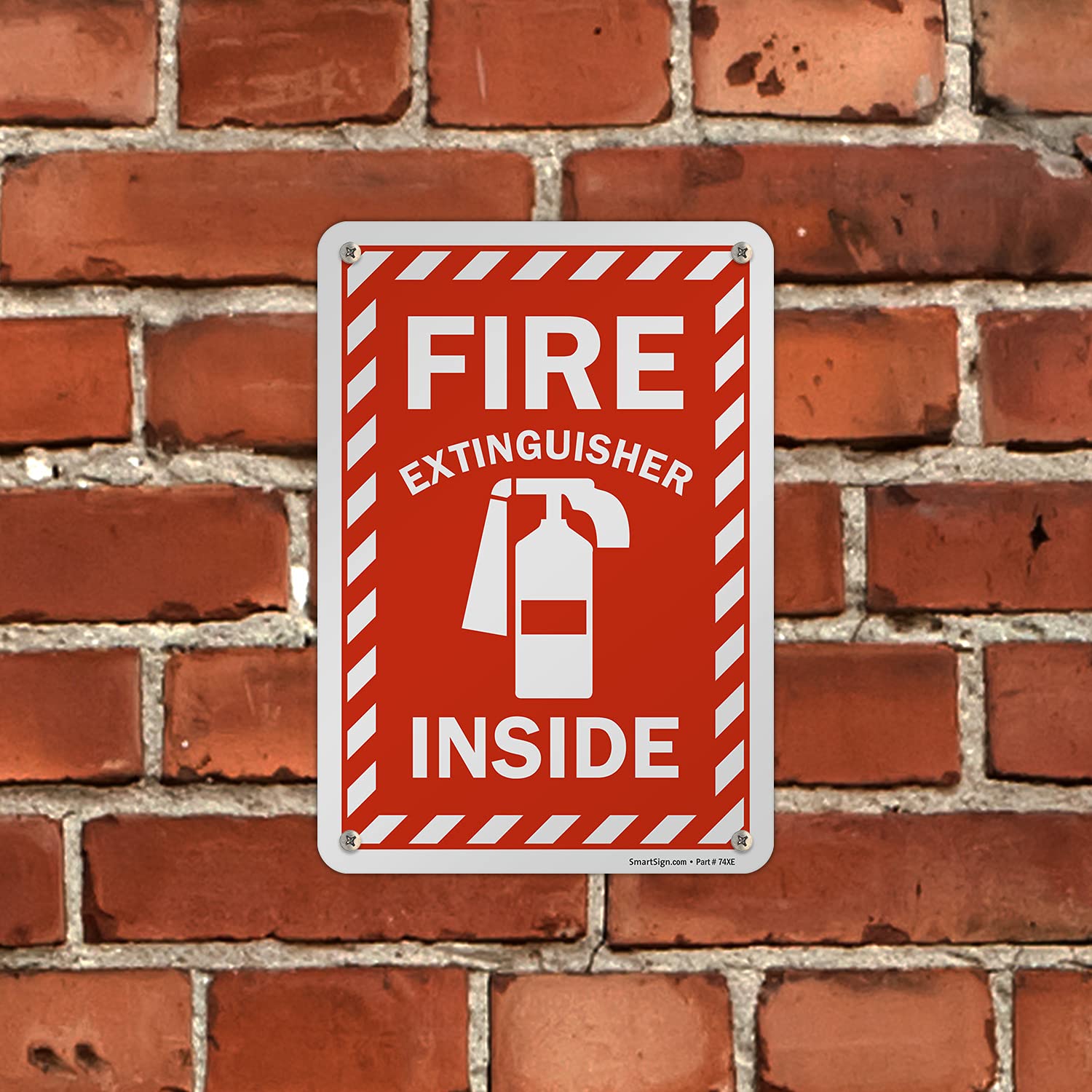 Snapklik.com : SmartSign 10 X 7 Inch Fire Extinguisher Inside” Sign