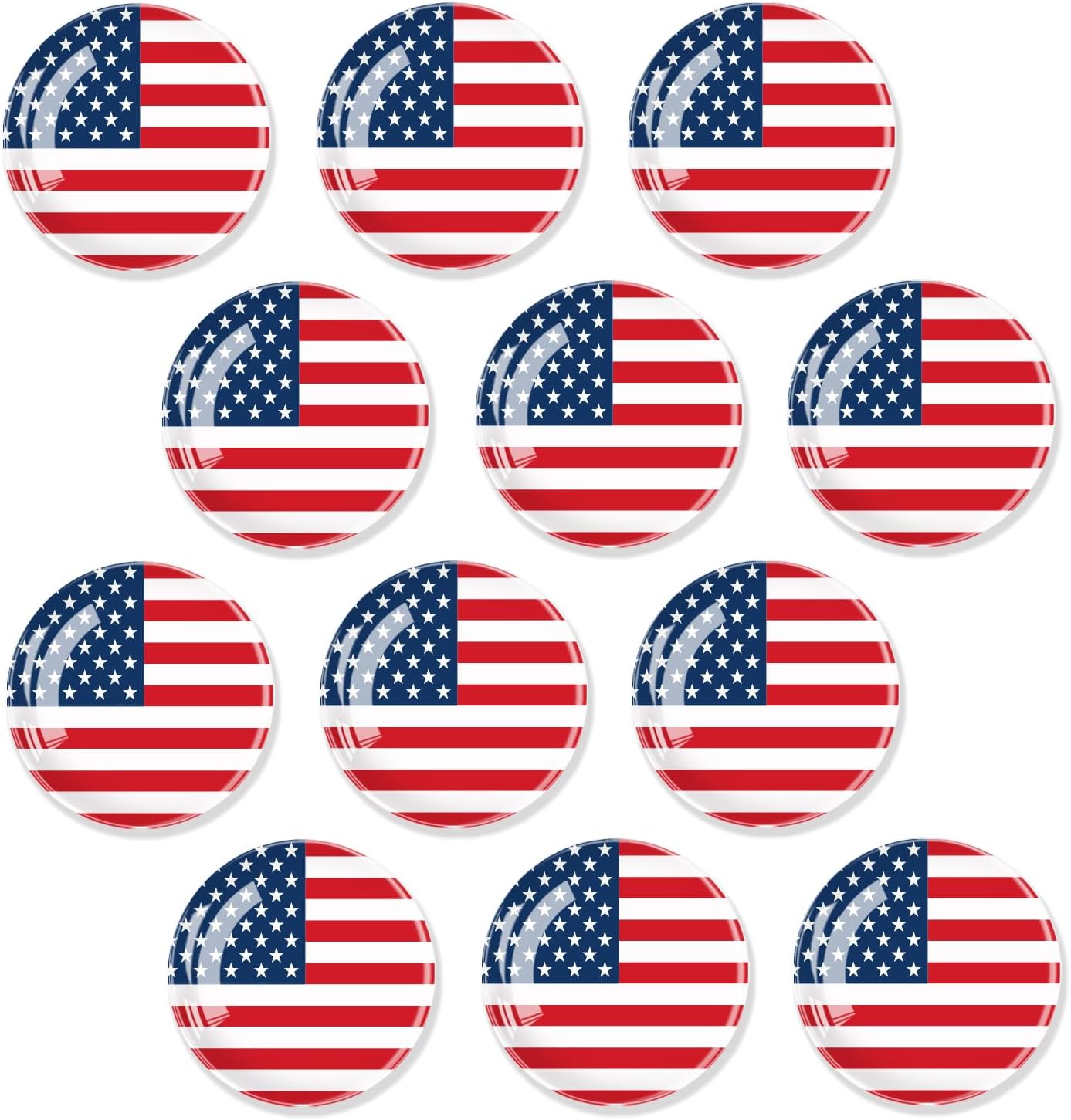 Amazon.com: TESIQIMT Round Fridge Magnets,American Flag Glass Strong ...