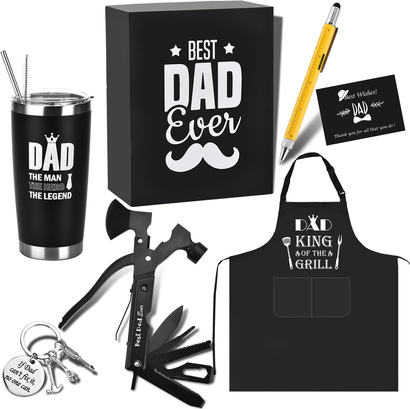 Amazon.com: UNBOXMENT Fathers Day Dad Gifts, Best Dad Ever Gifts Basket ...