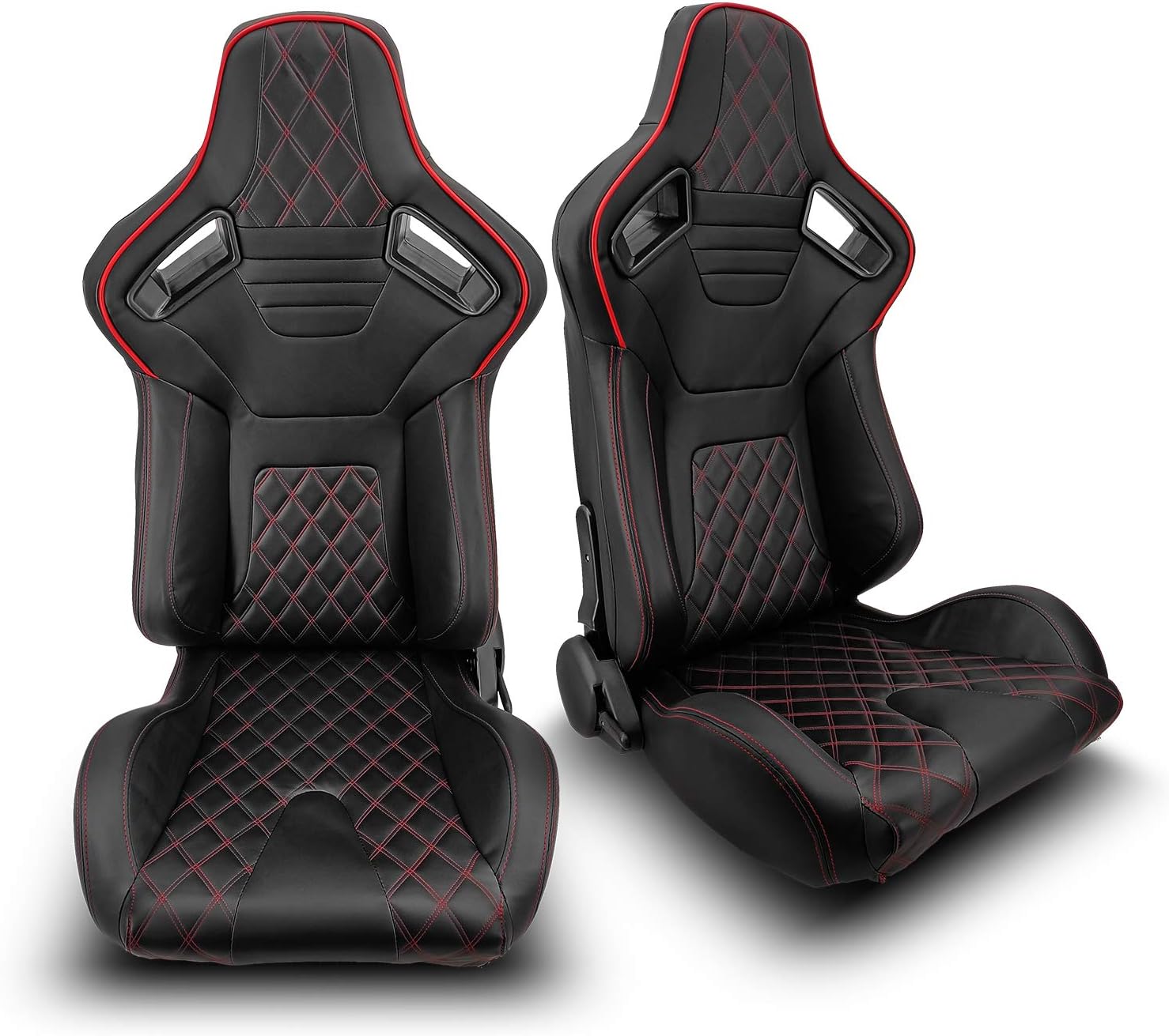 Amazon.com: GAOMON 2 Pieces Universal Racing Seats with 2 Sliders ...