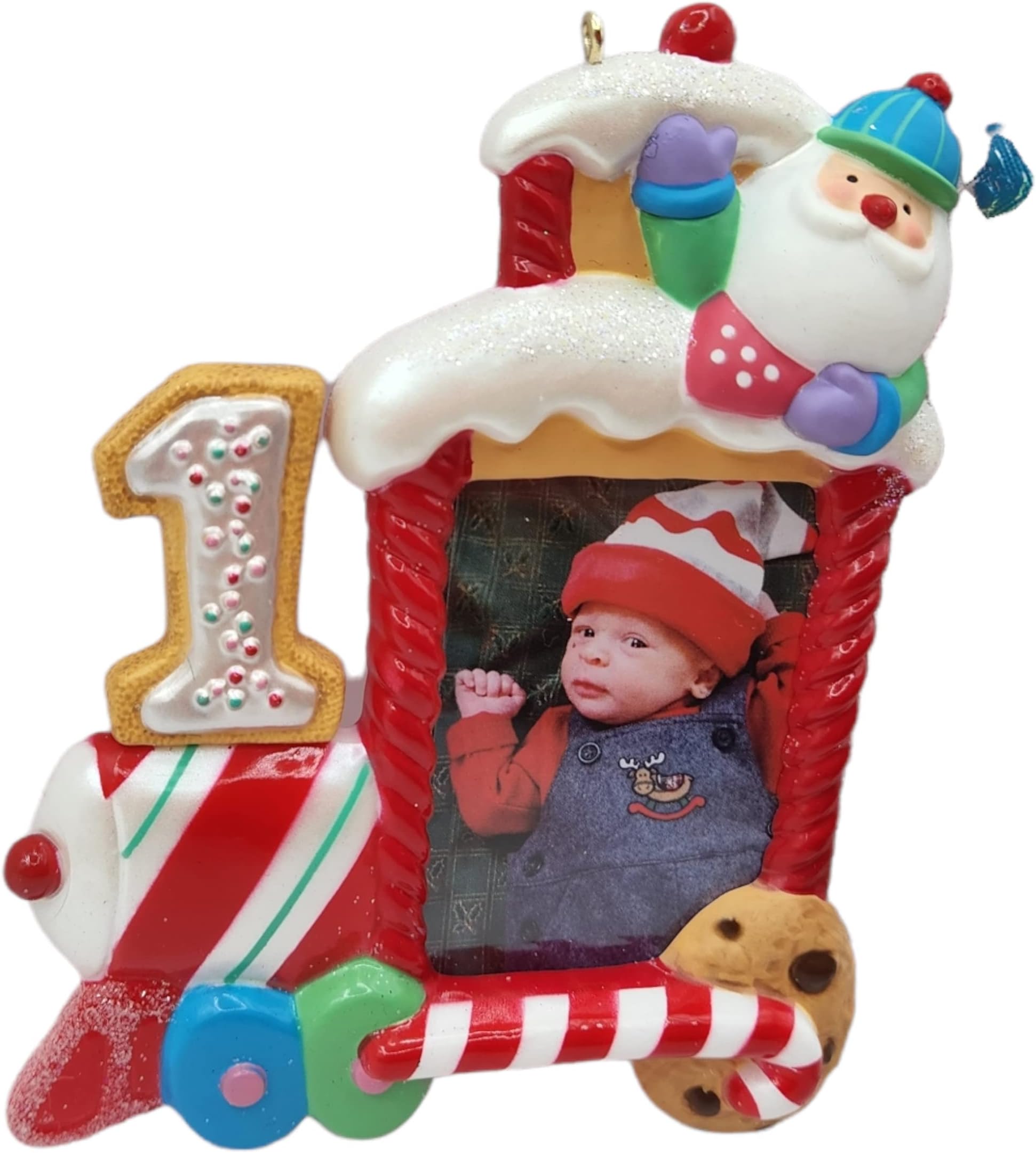 Amazon.com: Hallmark Keepsake Ornament Babys First Christmas Photo ...
