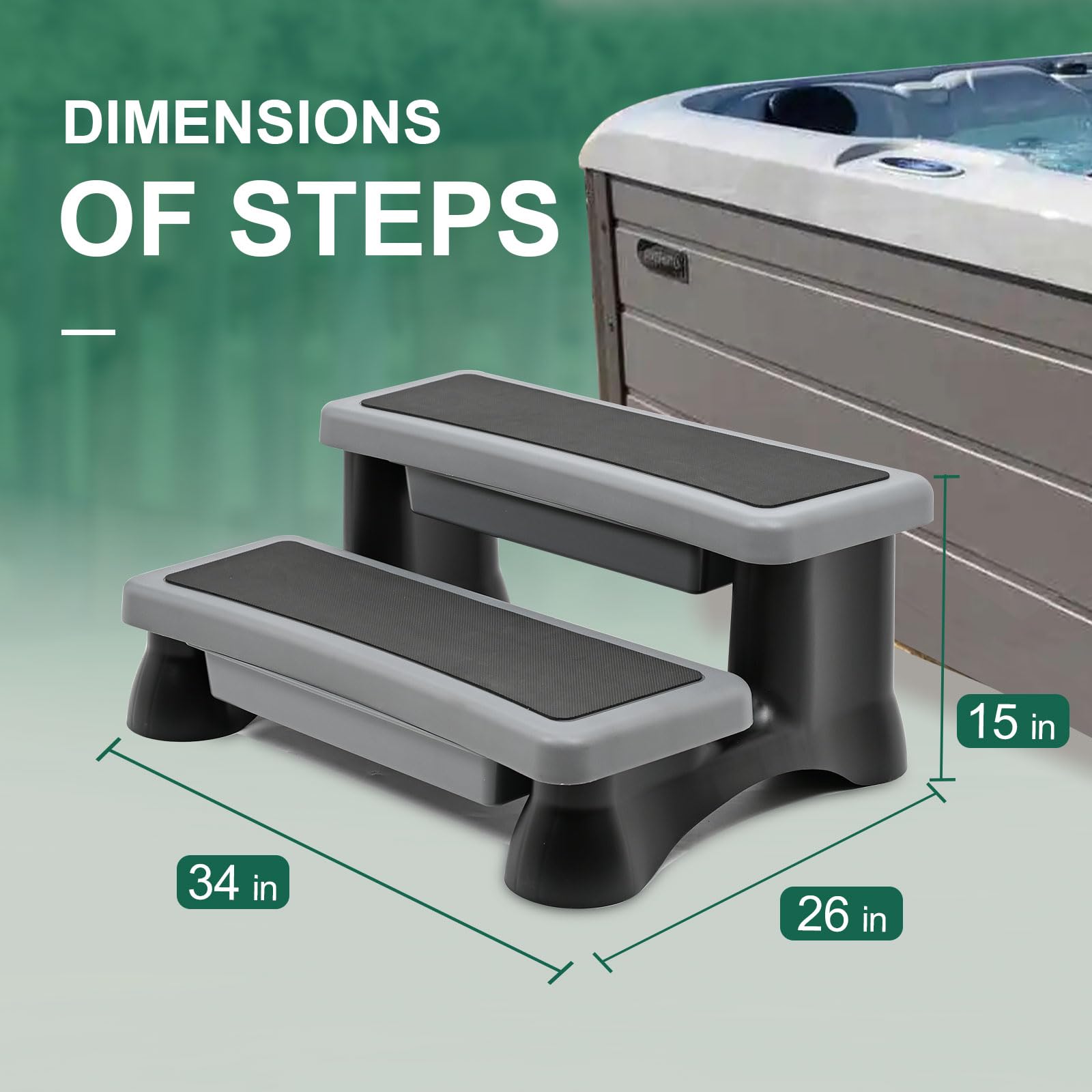 Snapklik.com : DoCred Spa & Hot Tub Steps Spa Steps
