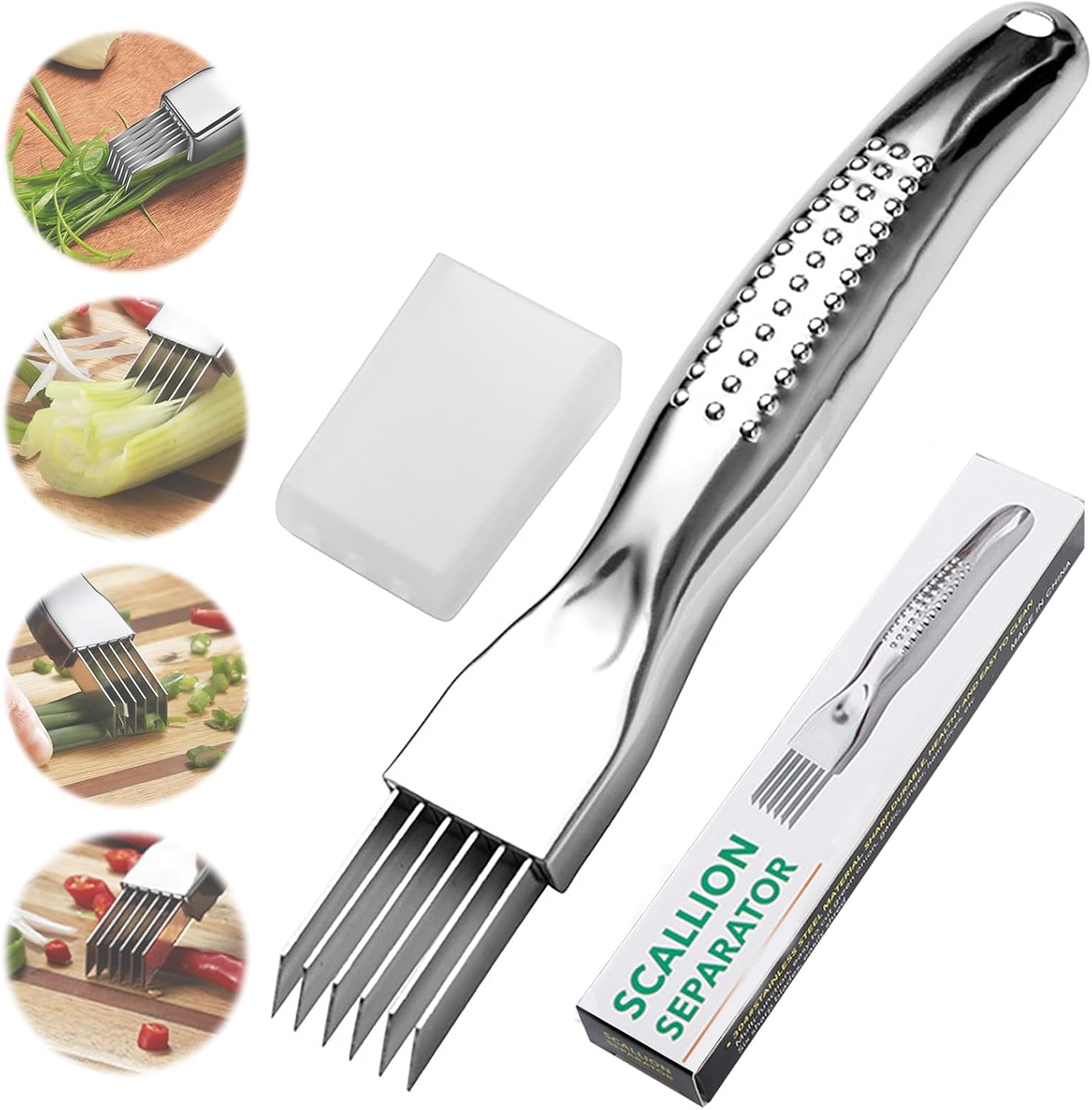 Amazon.com: New Shred Silk The Knife, green onion shredder ...