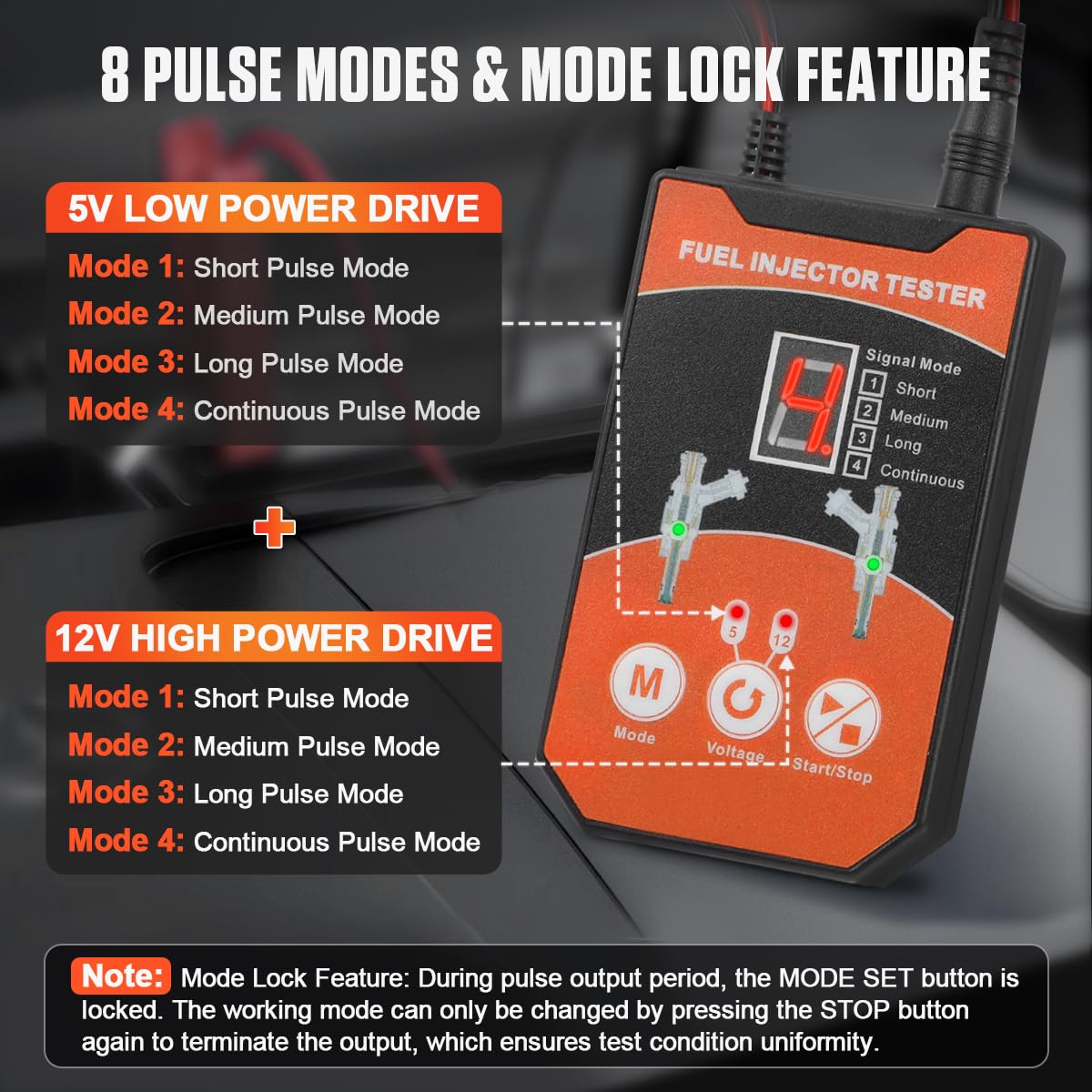 Snapklik.com : Fuel Injector Tester Cleaner Tool Kit 8 Pulse Modes ...