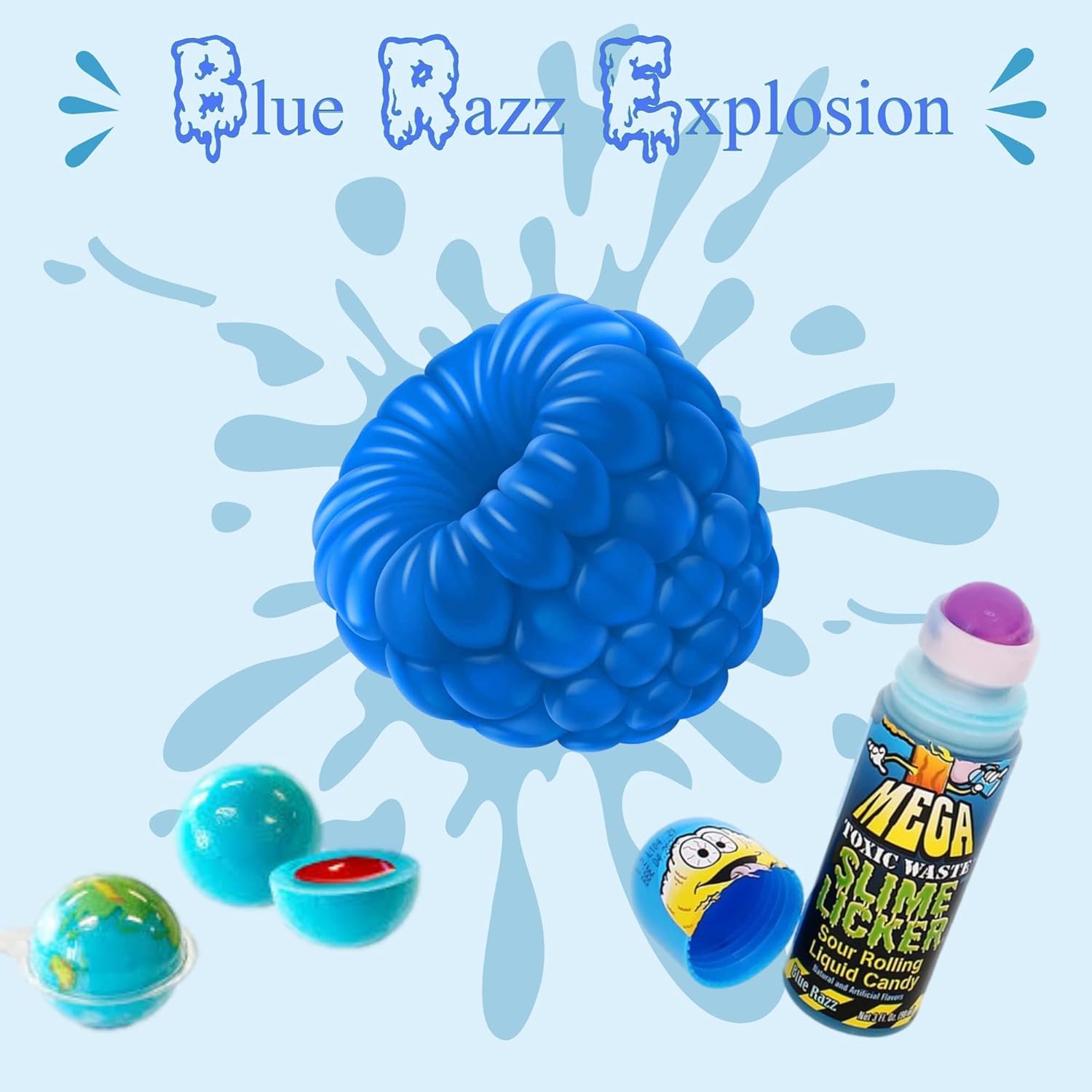 MEGA SLIME LICKERS Sour and EFRUTTI PLANET GUMMI CANDY. Toxic Waste ...