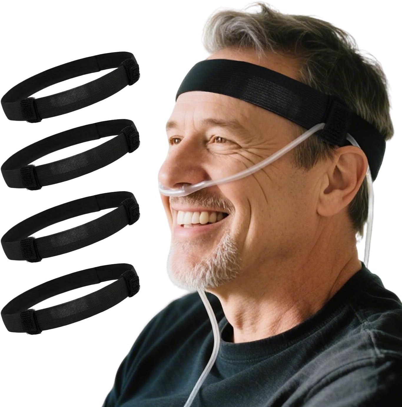 Amazon.com: ZXMOBY 4Pcs Oxygen Nasal Cannula Headband, Prevent Moving ...