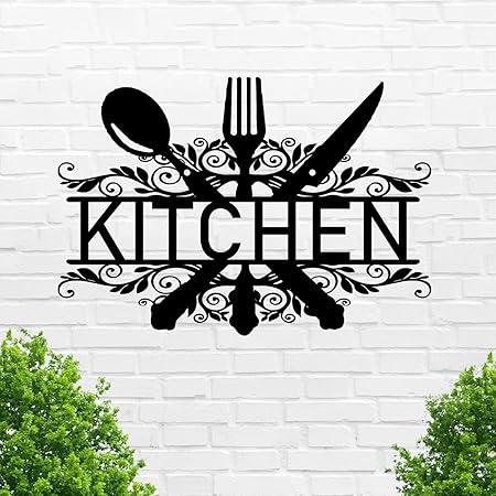 Amazon.com: Kitchen Metal Sign Home Decor,Cooking Room Metal Wall Art ...