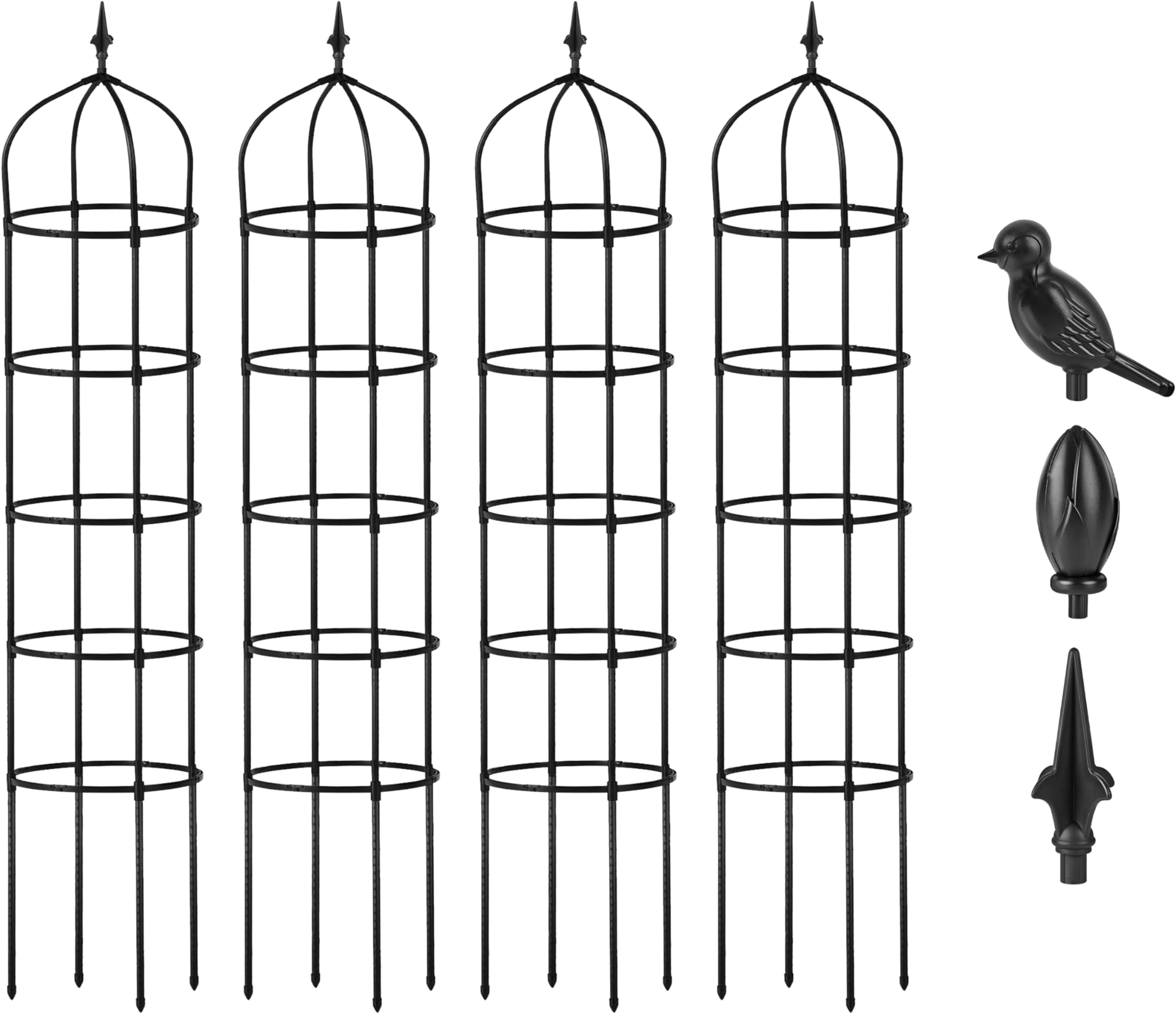 Amazon.com : 6.7 Feet Garden Trellis for Climbing Plants,4pcs Metal ...