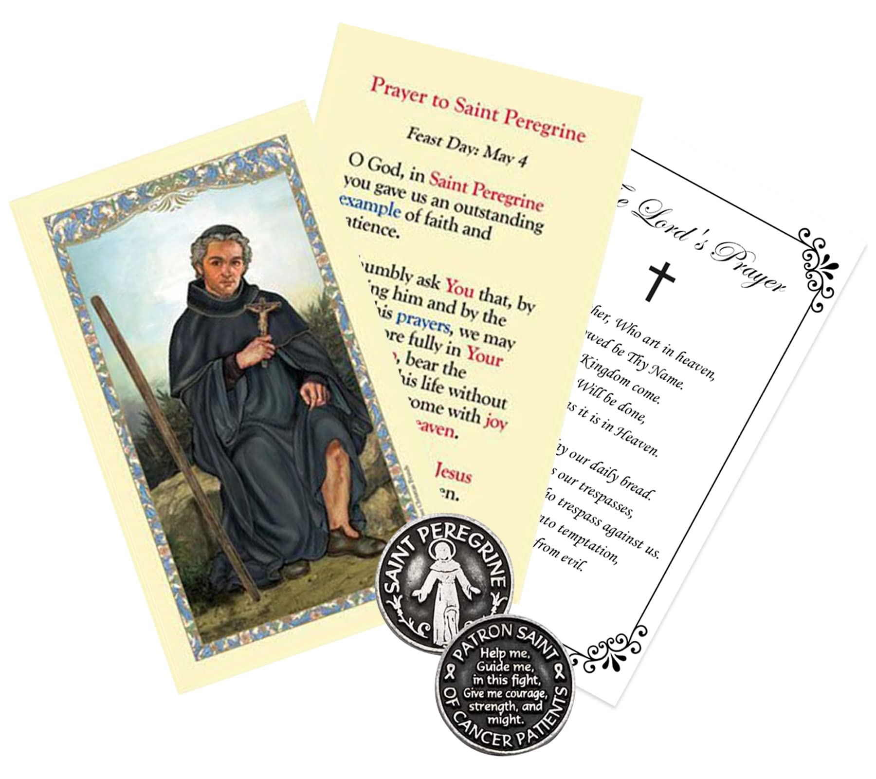 Snapklik.com : Laminated St Peregrine Prayer Card