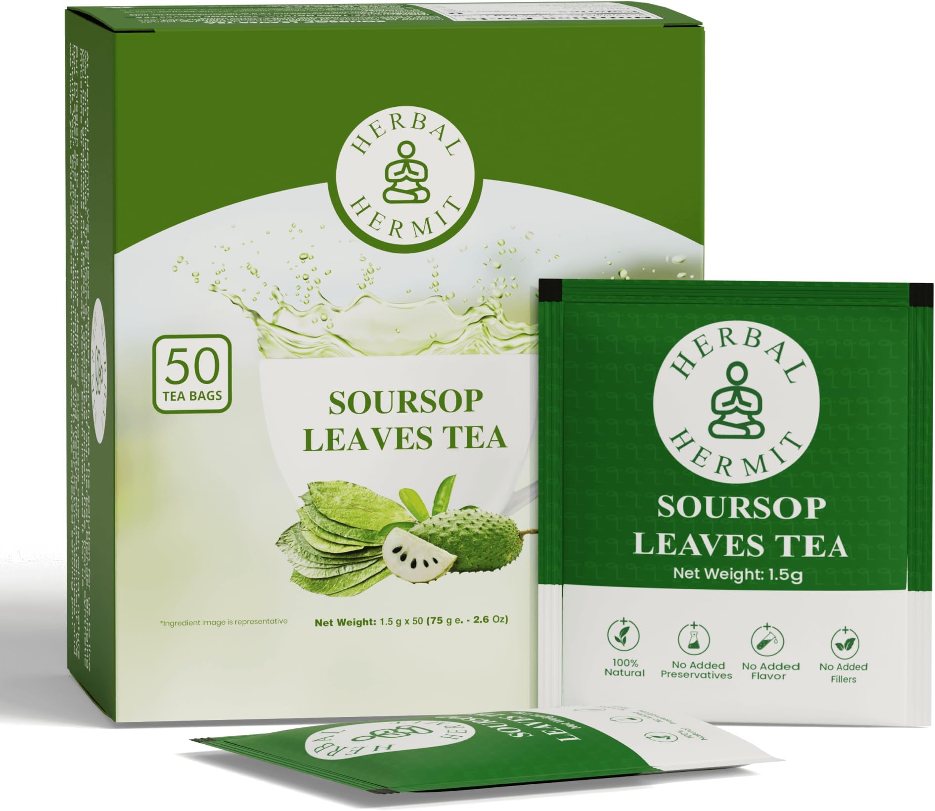 Amazon.com : Soursop Tea Bags 50 count - Pure Soursop Graviola Leaves ...