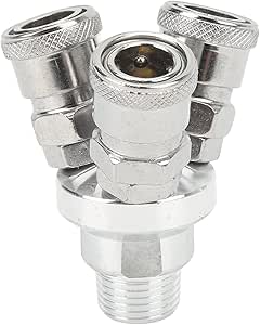 Kadimendium 3 Way Quick Coupler Quick Connect Air Hose Splitter ...