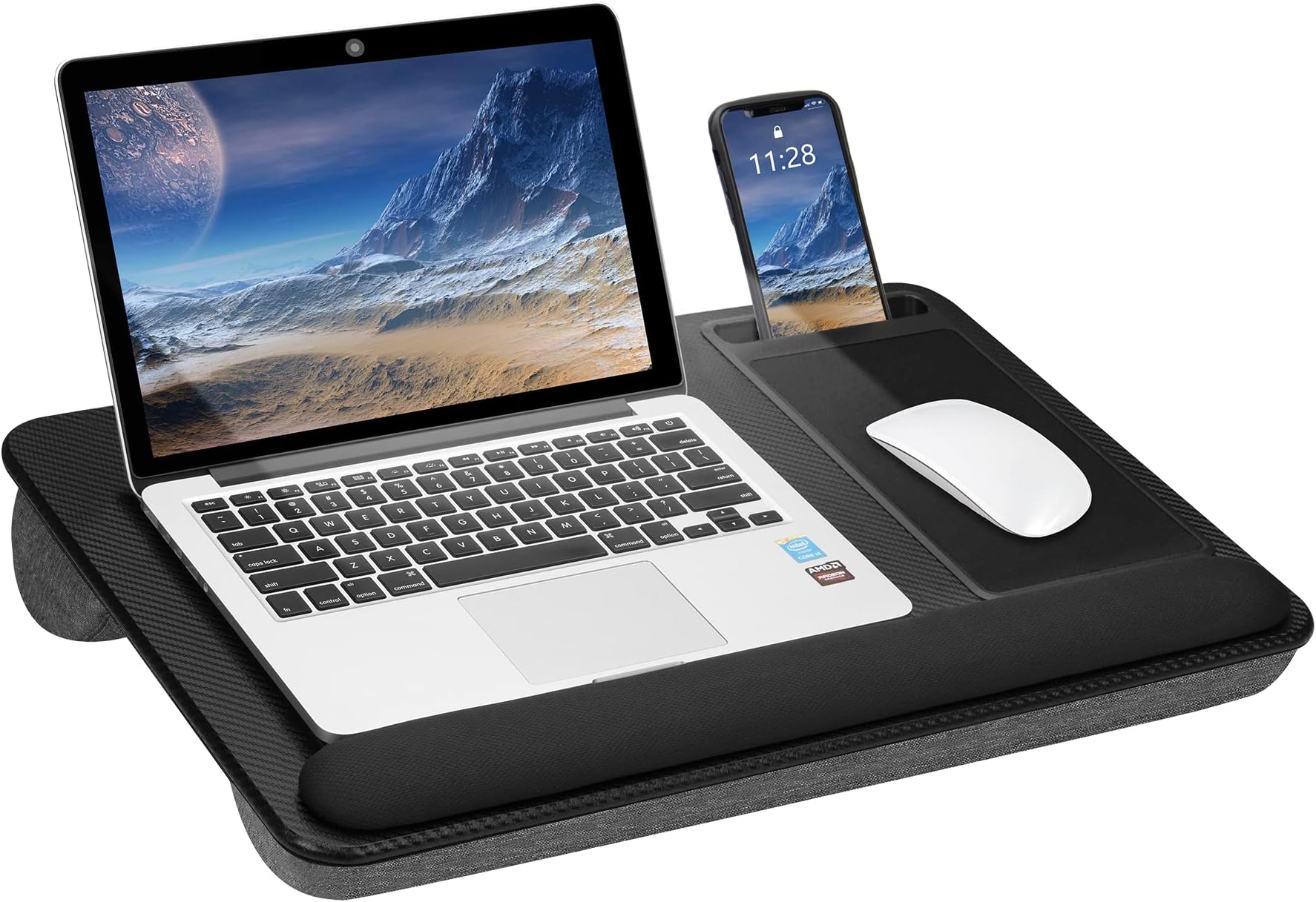 LAPGEAR Home Office Pro Lap Desk with Wrist Rest, Mouse Pad, and Phone ...