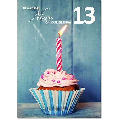 doodlecards Niece 13th Birthday Card - Medium Size : Amazon.co.uk ...