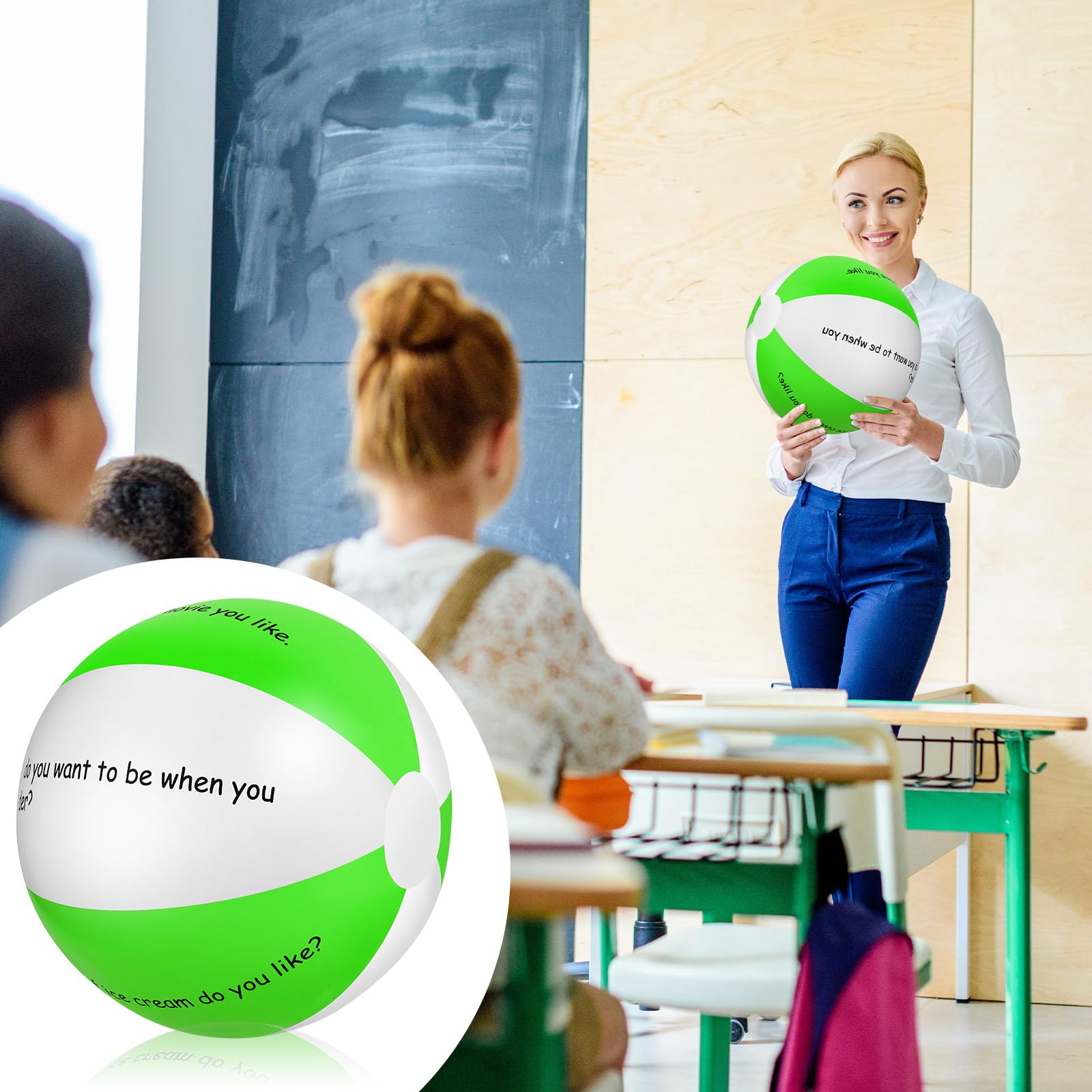 Snapklik.com : 4 Pcs 12 Inches Classroom Beach Ball Game Conversation ...