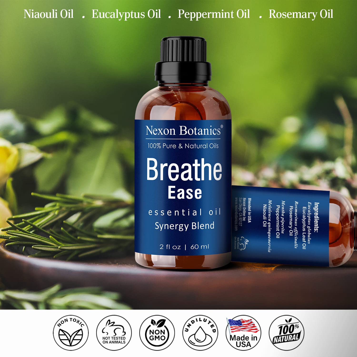 Snapklik.com : Breathe Essential Oil Blend, 60 Ml - Pure, Aromatic ...