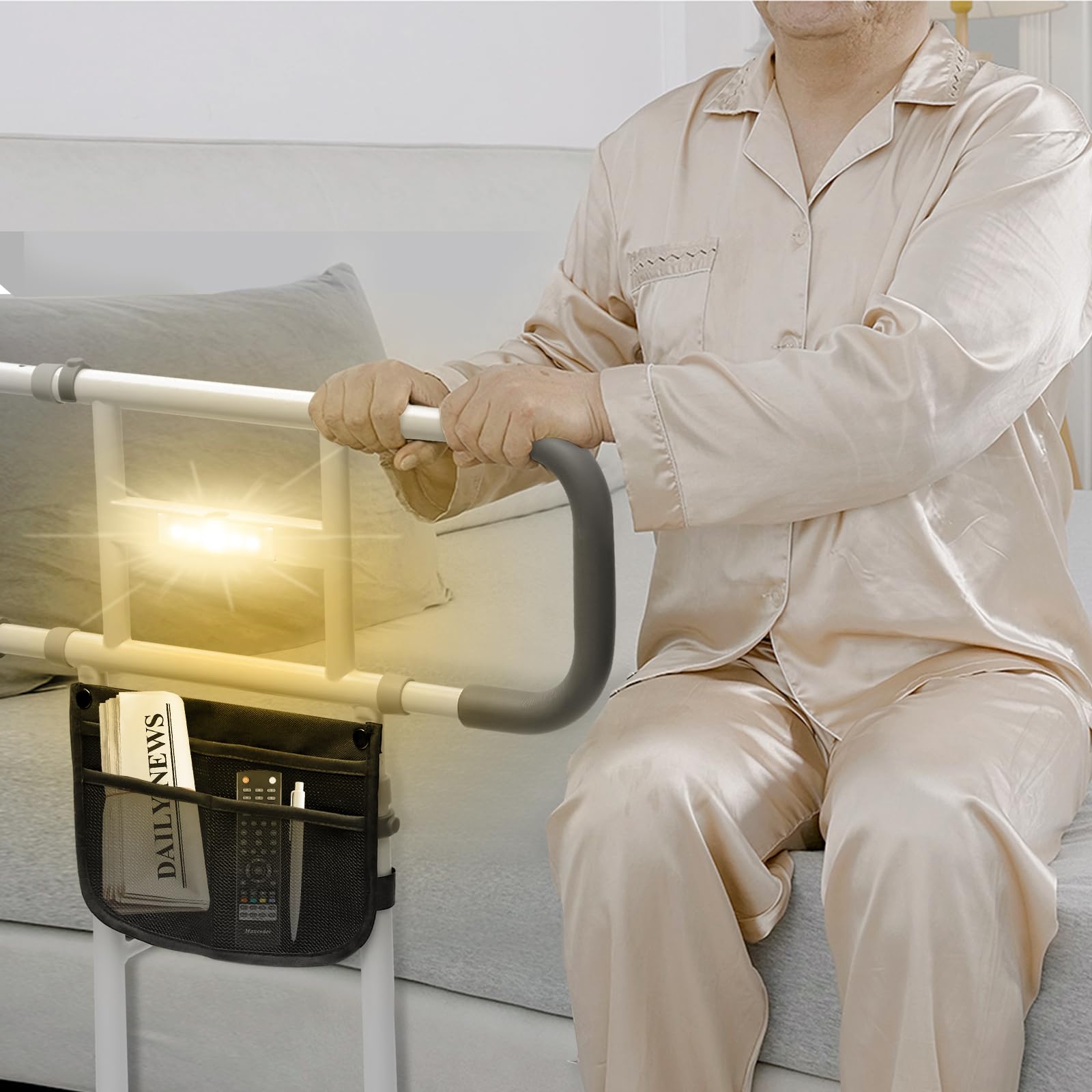 Bed Rails for Elderly Adults, Height Adjustable Bed Assist Rail with ...