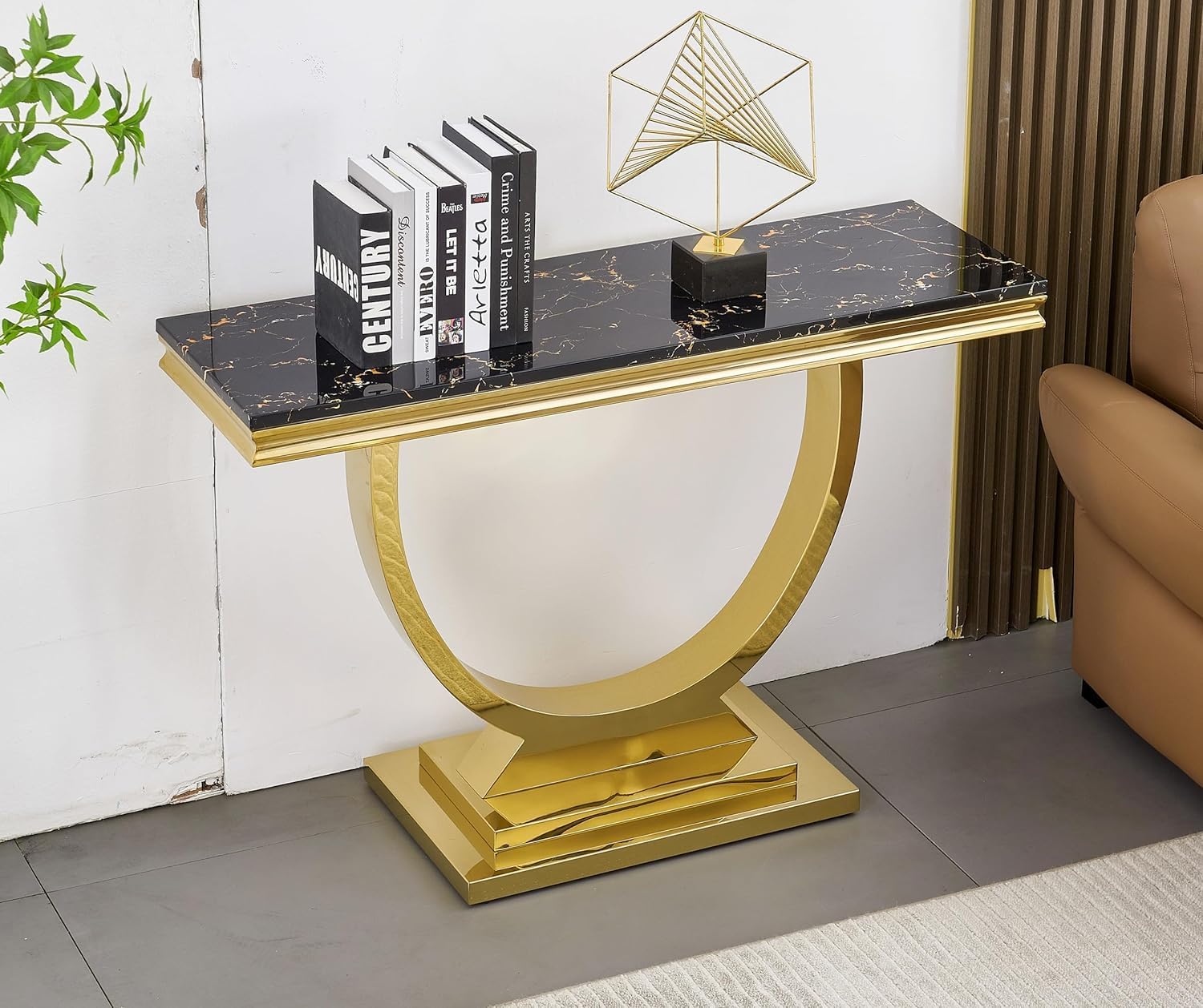 Amazon.com: Kootlena Luxury Marble Console Table, 47" Rectangle Console ...