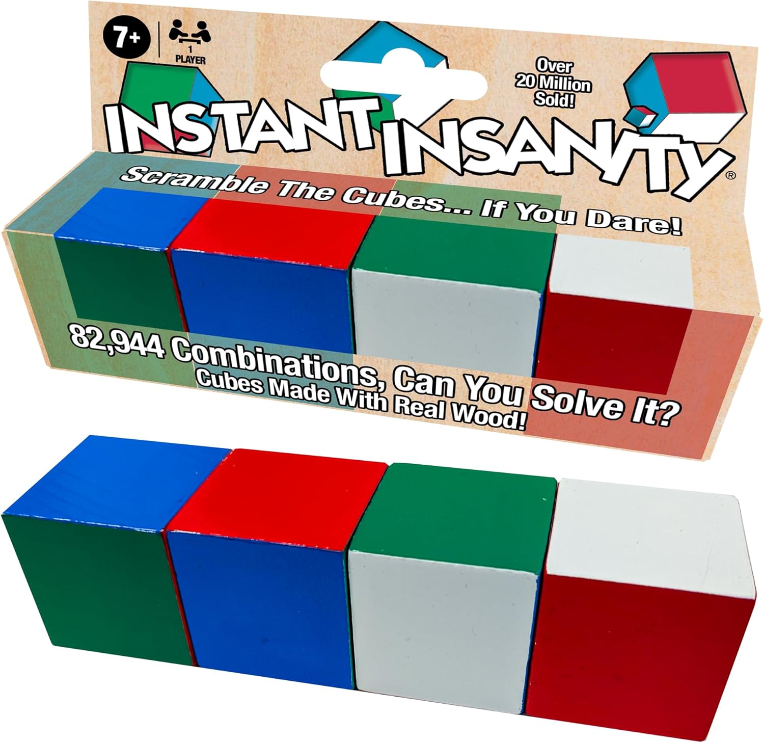 Amazon.com: Instant Insanity Wooden Edition by Winning Moves Games USA ...