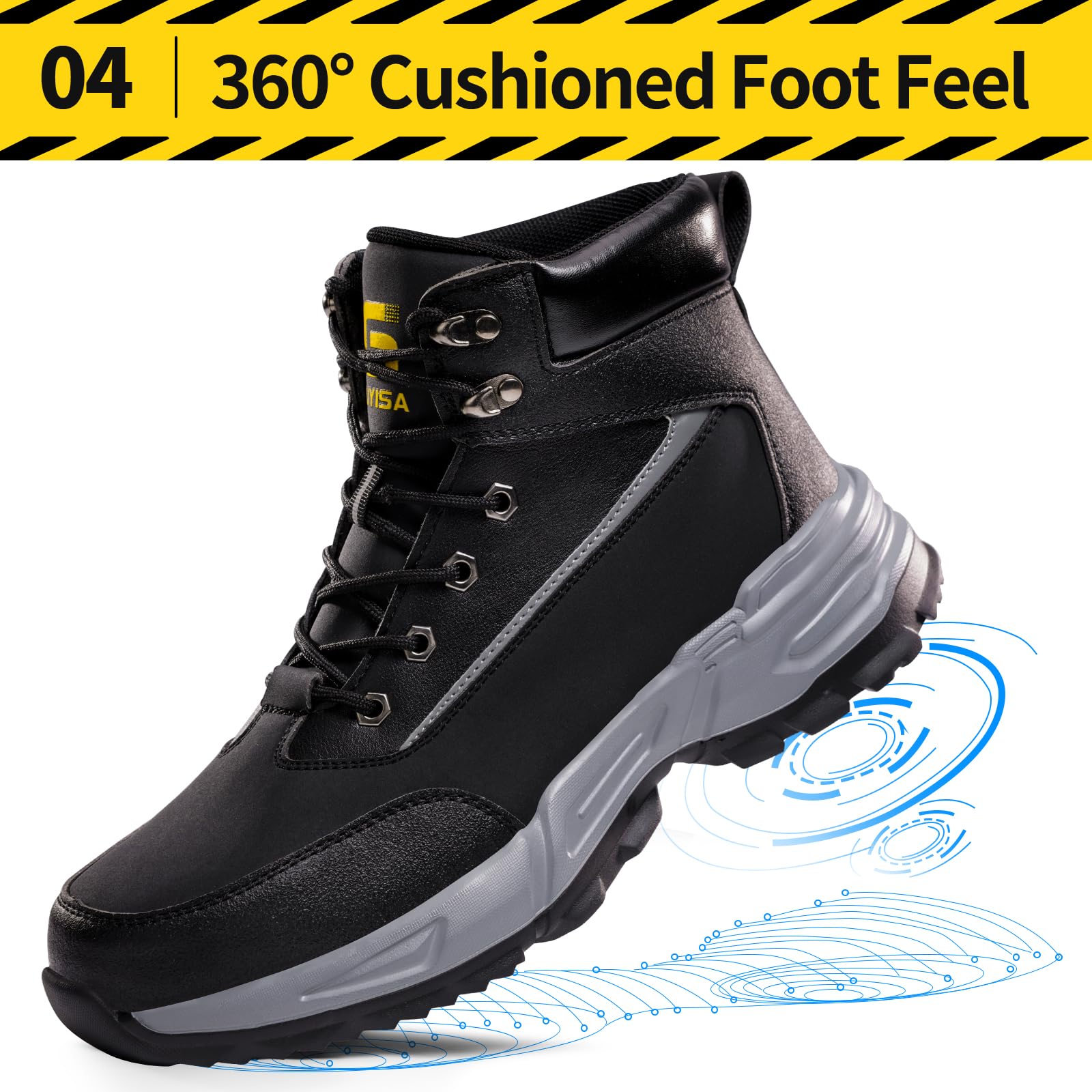 Snapklik.com : Steel Toe Boots For Men Work Boots For Men Abrasion ...
