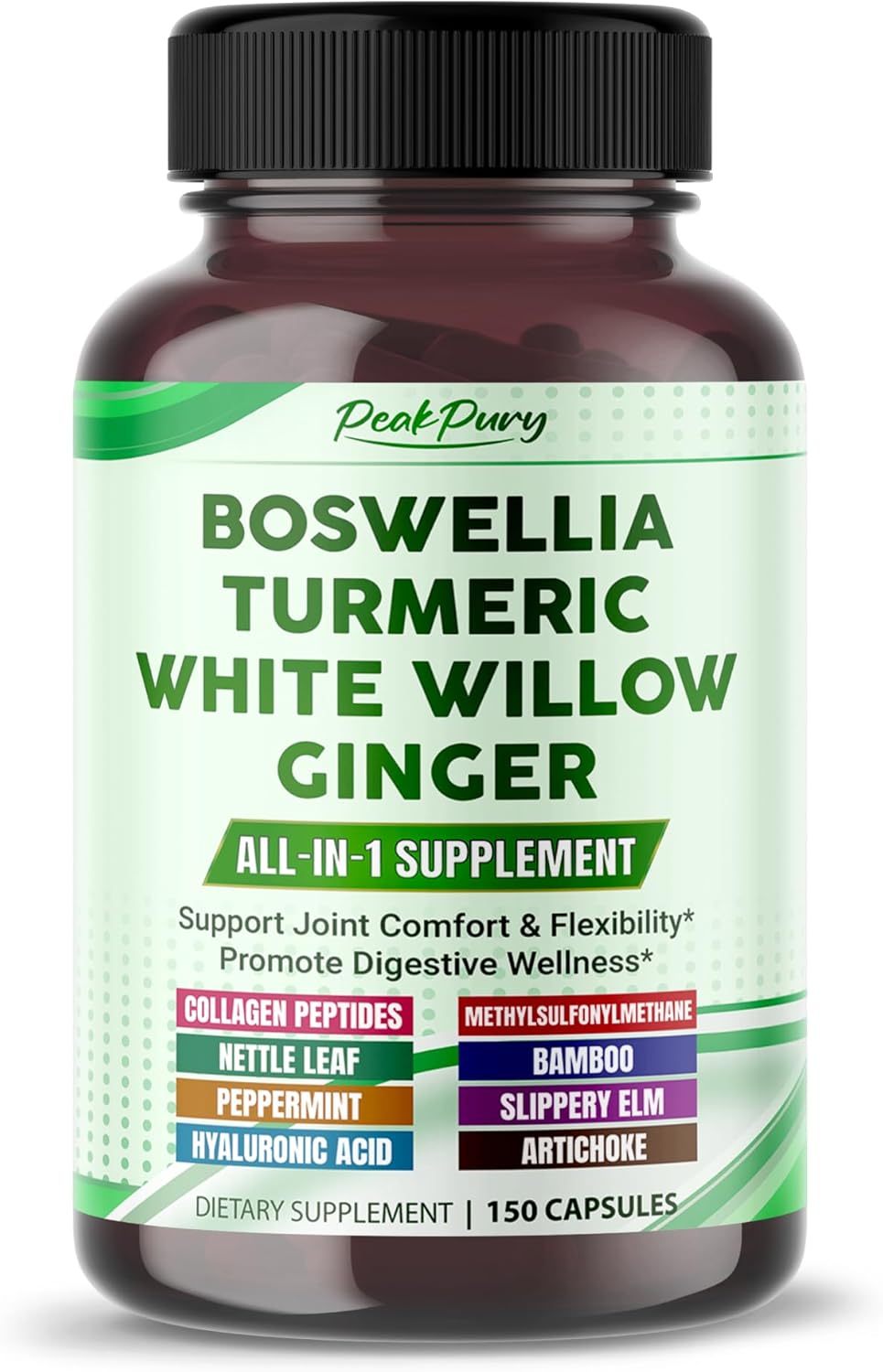 Amazon.com: All-in-1 Boswellia, Turmeric, White Willow & Ginger Supplement – Supports Joint ...