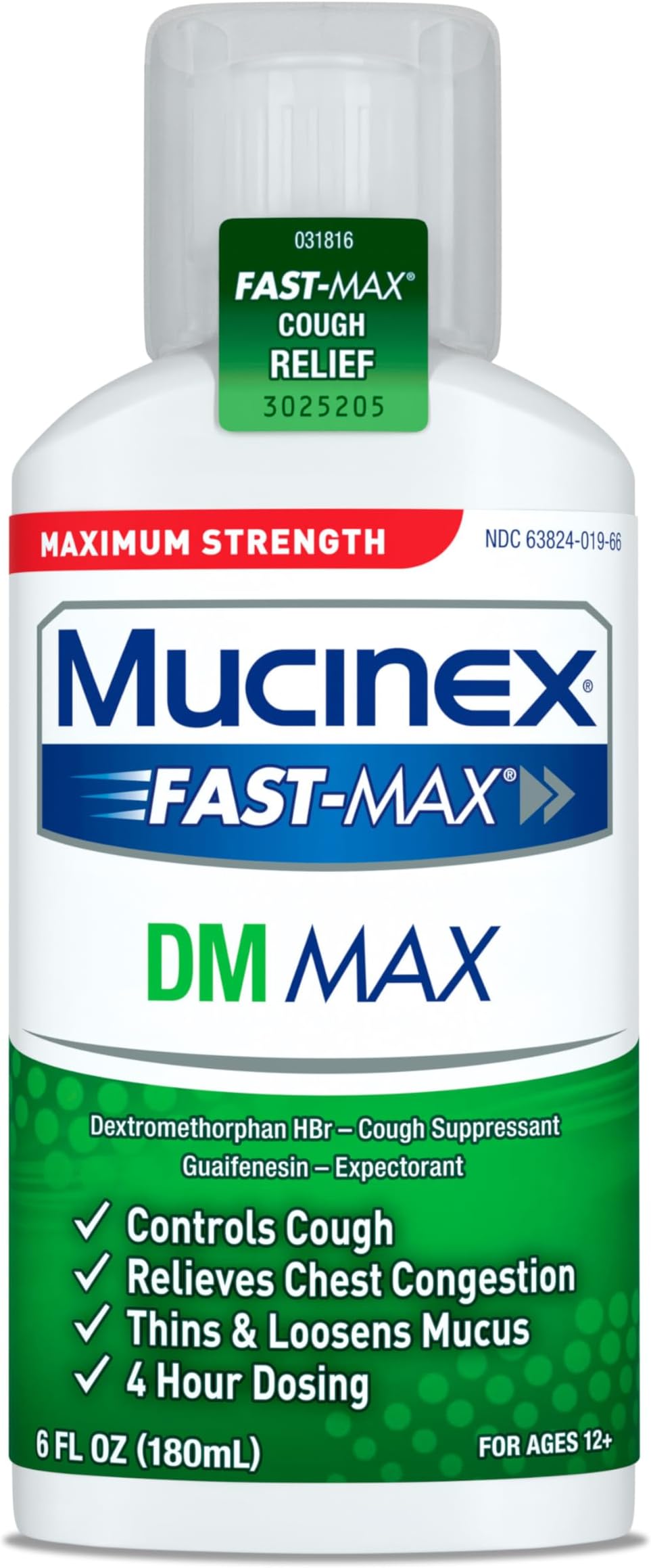 Amazon.com: Mucinex DM Max Liquid Cough & Cold Medicine For Adults ...