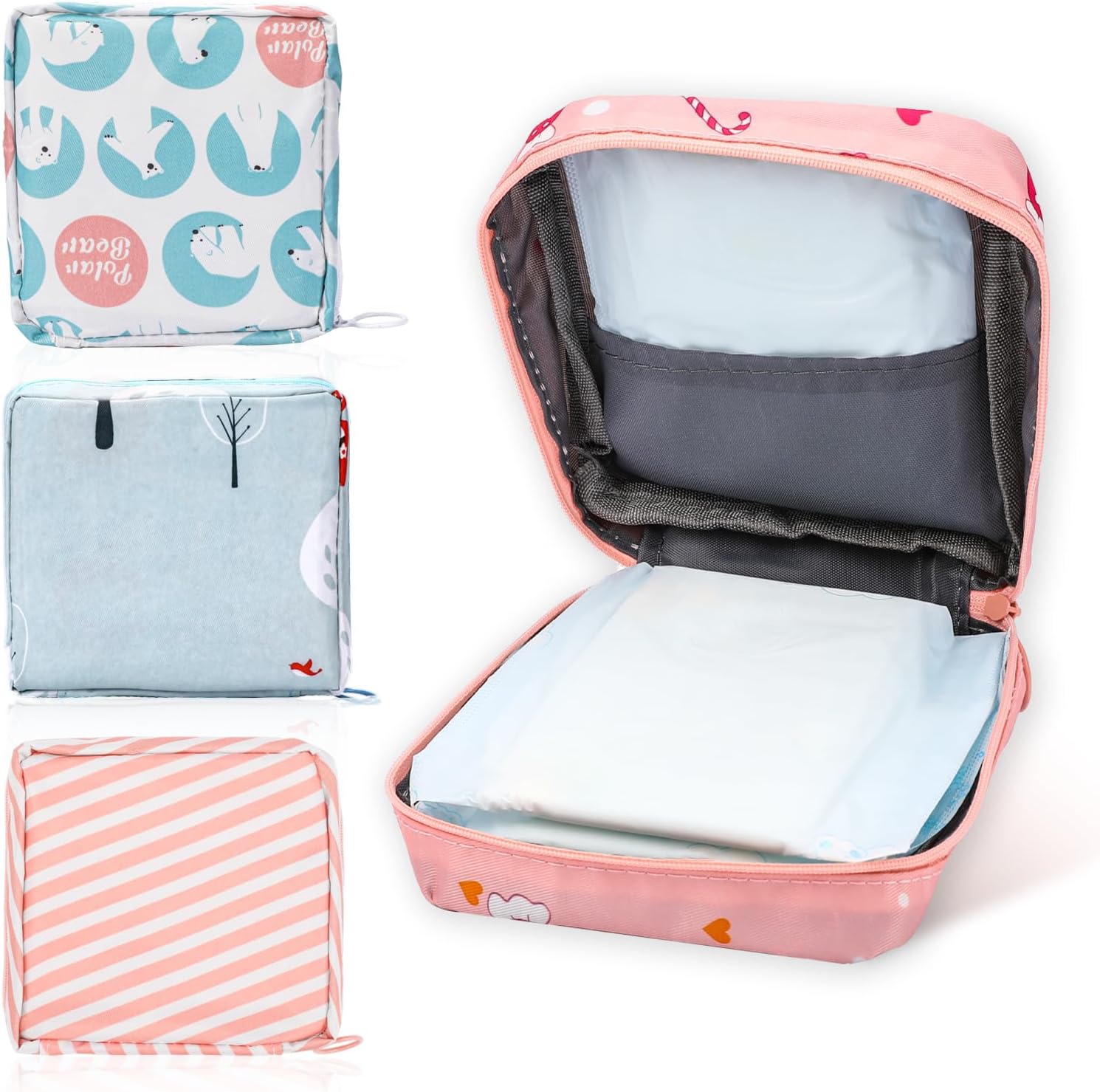 Amazon.com: 4 Pcs Sanitary Napkin Storage Bag, Period Pouch, Period Bag ...