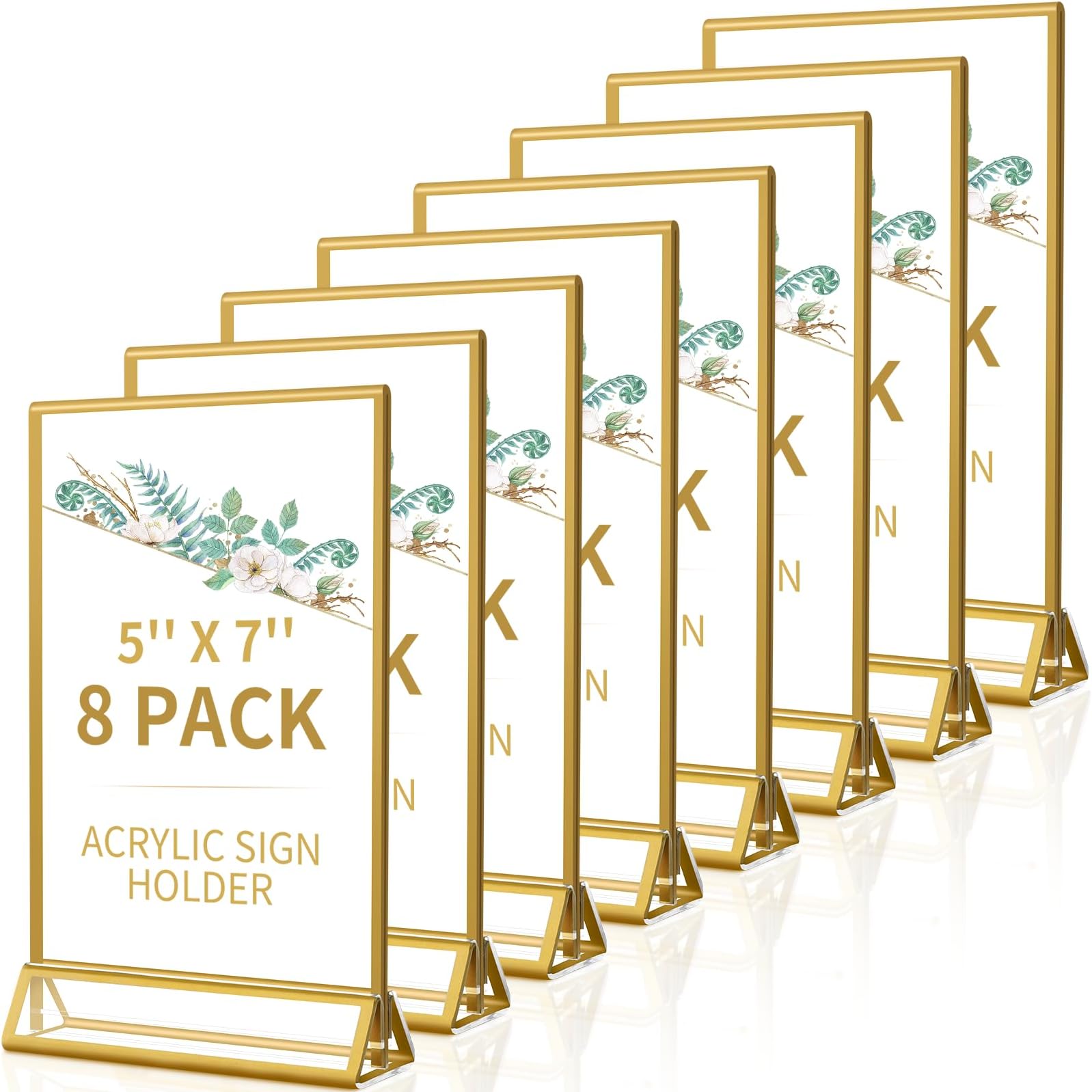 Amazon.com: Rinrda 6 Pack 5 x 7 Acrylic Sign Holder,Wedding Table ...