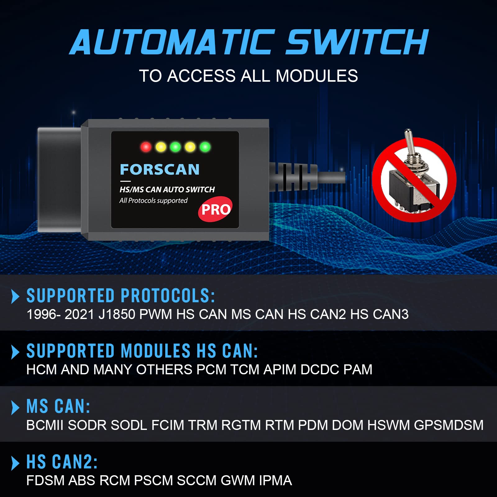 ELMCONFIG ELM327 FORScan OBD2 USB Adapter, OBDII Diagnostic Scan Tool ...