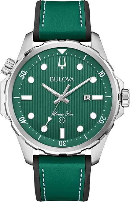 Amazon.com: Bulova Men's Marine Star Quartz Silver Stainless Steel Case ...