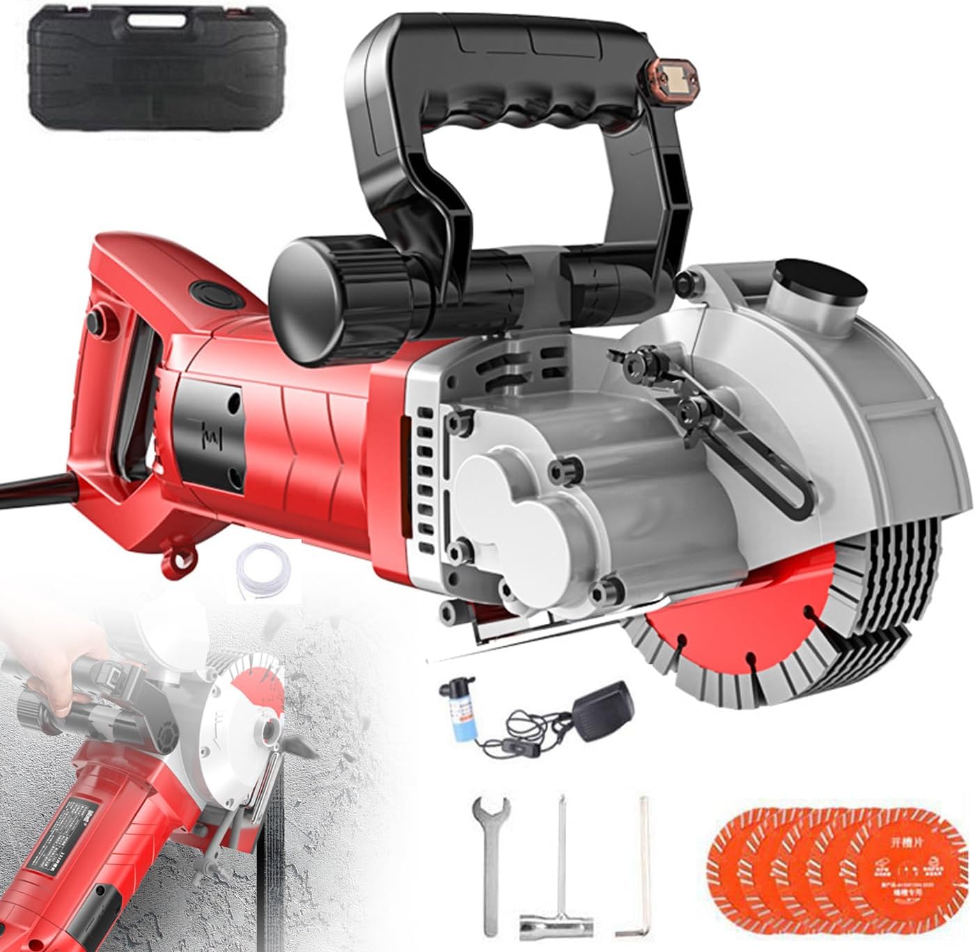 Electric wall chaser 6500r/min, 5500W Wall Groove Cutting Machine, 0 ...