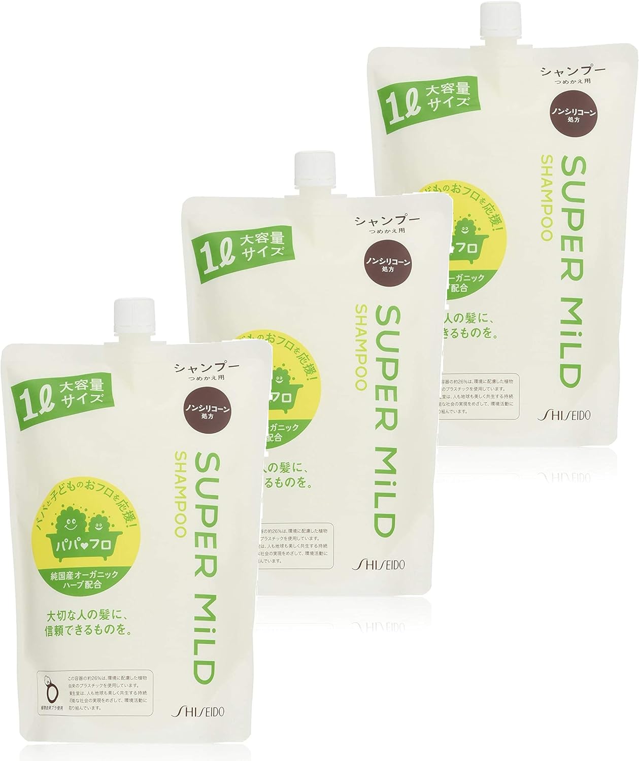 Amazon | 【まとめ買い】 スーパーマイルド(SUPER MiLD) シャンプー 詰替用 1L×3個 1リットル (x 3 ...