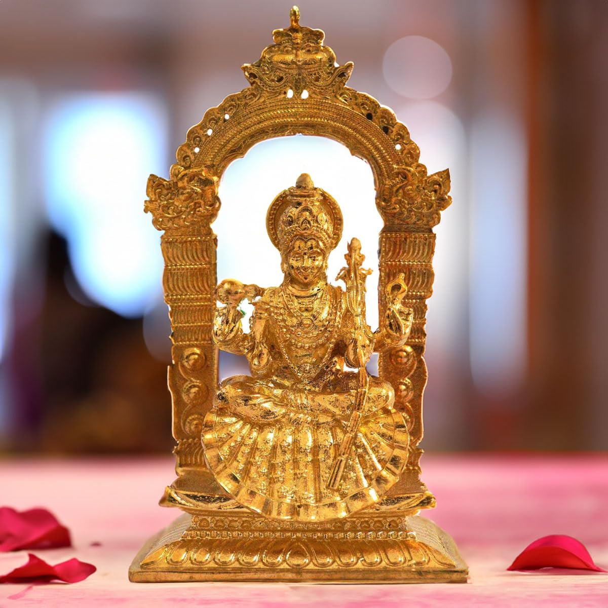 Buy Tarang Arts Kanchi Kamakshi Bronze Idol with Gold Finish | Small ...
