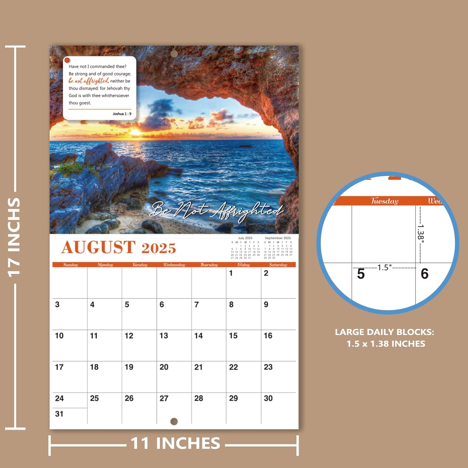 2025 Wall Calendar - Bible Verse 2025 Calendar, Jan Barbados | Ubuy